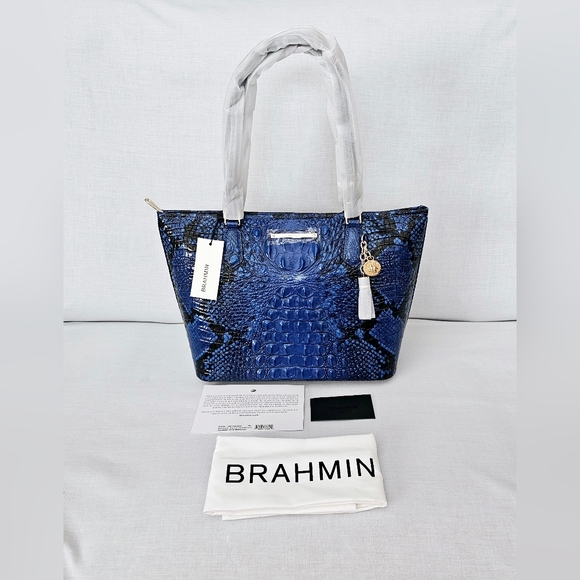 Brahmin | Bags | Nwt Brahmin Blue Viper Ombre Medium Asher | Poshmark